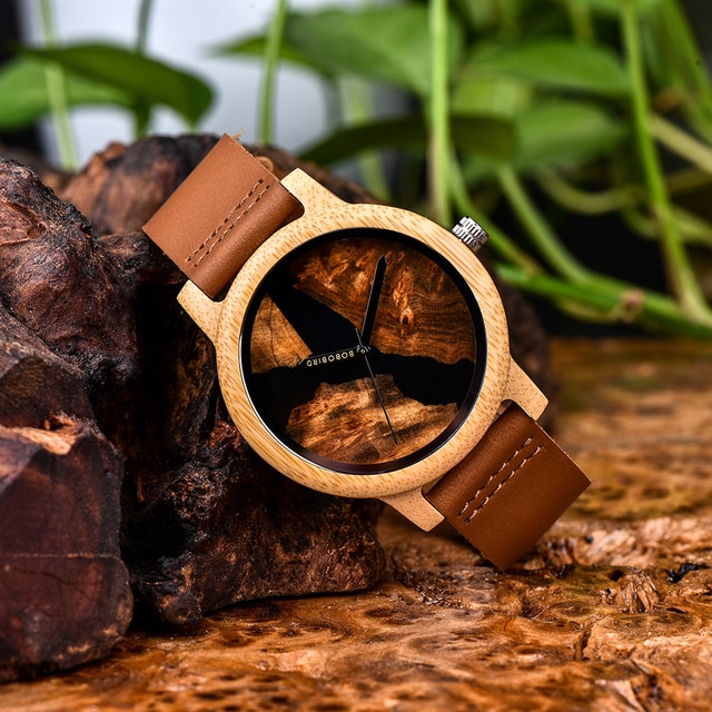 Ceas lemn epoxy, dama, BOBO BIRD - eMAG.ro