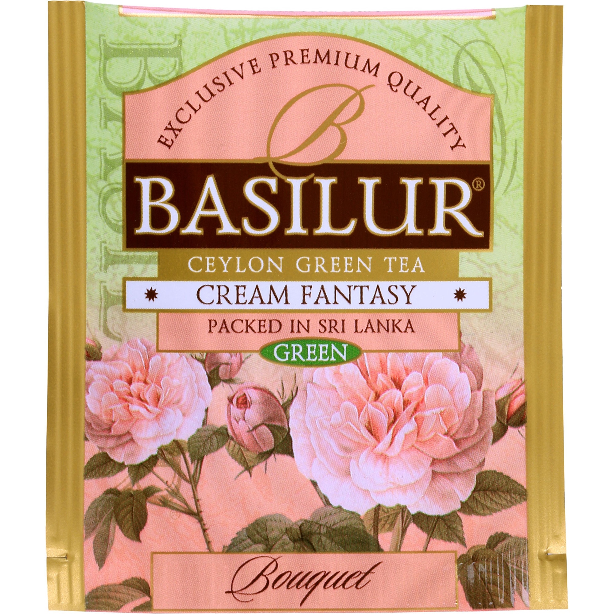 Ceai verde ceylon Cream Fantasy cu papaya, petale trandafir, capsuni si ...