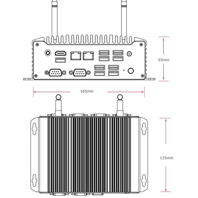 Mini PC X-6412 Intel Elkhart Lake J6412, 4 Cores, 2.6 ghz Turbo, 8GB ...