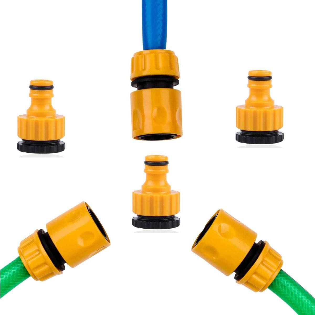 Set 12 racorduri, Plastic, Negru/Galben - eMAG.ro