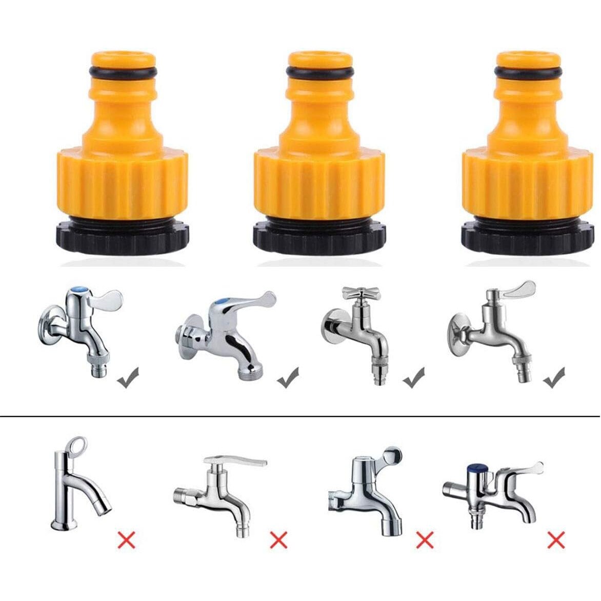 Set 12 racorduri, Plastic, Negru/Galben - eMAG.ro