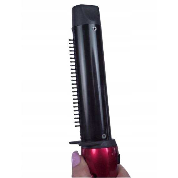 Ondulator de par cu piaptan, LABOR PRO, 210°C, Turmalina, Negru/Rosu ...