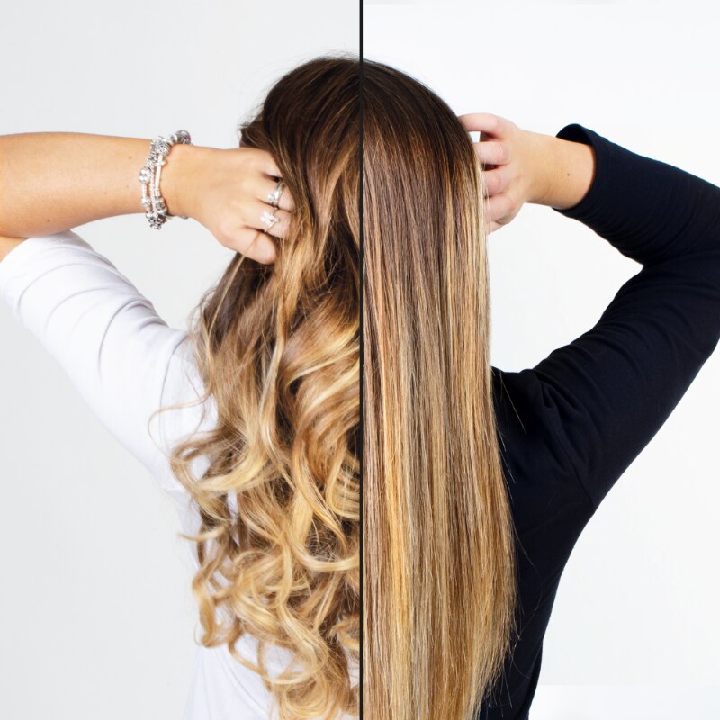 Placa de indreptat parul, LABOR PRO, 40 W, 210 grade, 2m, Liliac/Negru ...