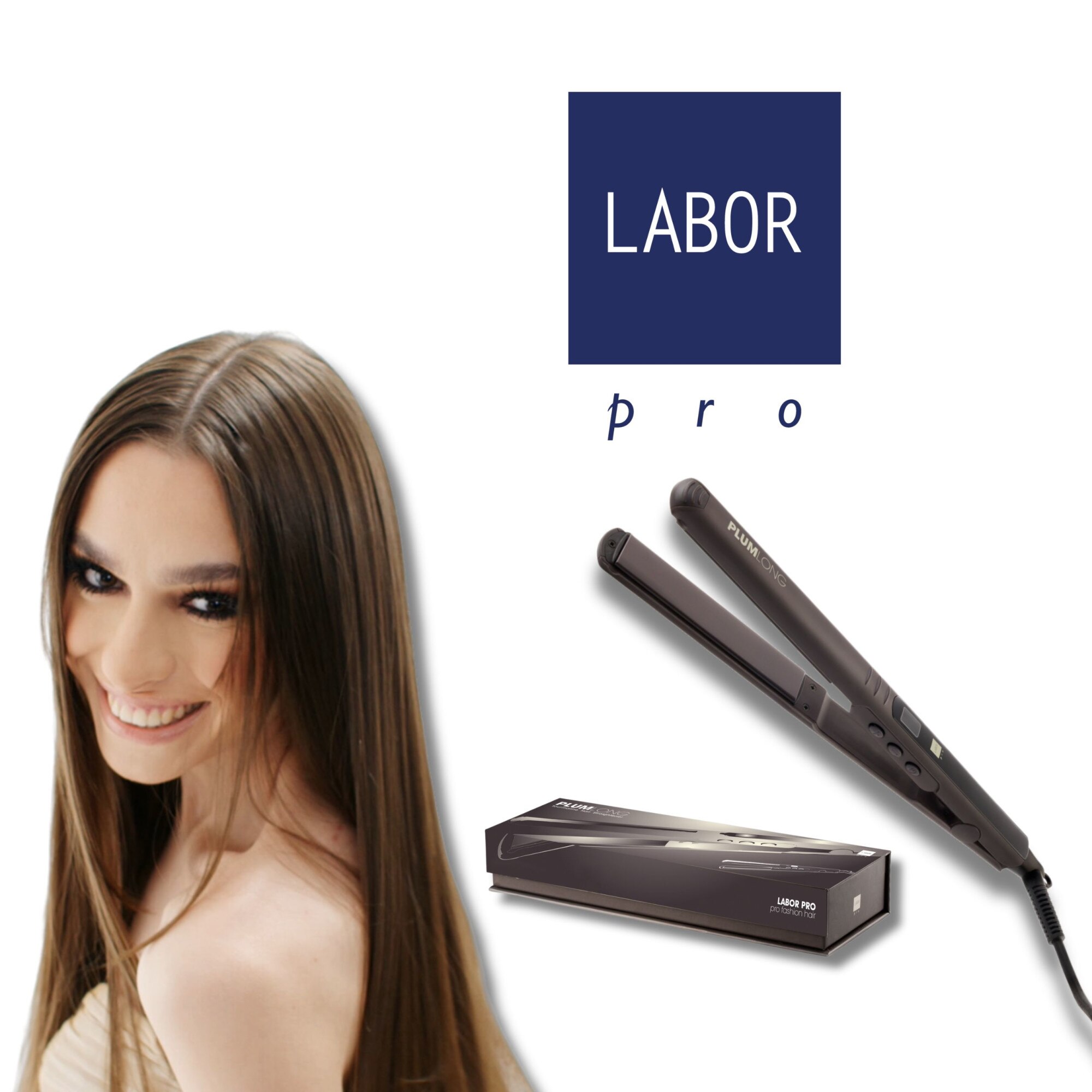 Преса за коса, LABOR PRO, 230°C, турмалин, кафяв - eMAG.bg