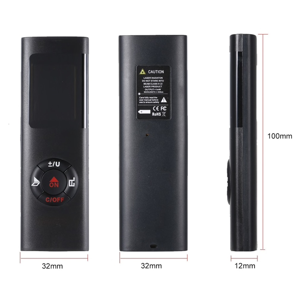 Telemetru, Mini ruleta Digitala Smart OMEGA de 40m, cu Laser, Portabil ...