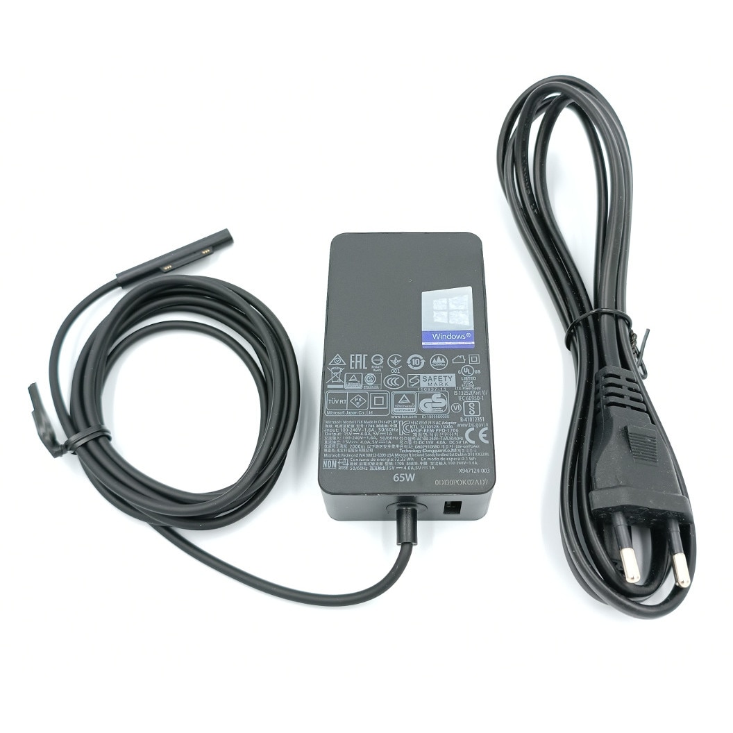 Зарядно за лаптоп, Microsoft, съвместимо с Microsoft 1706, 65W, 15V ...