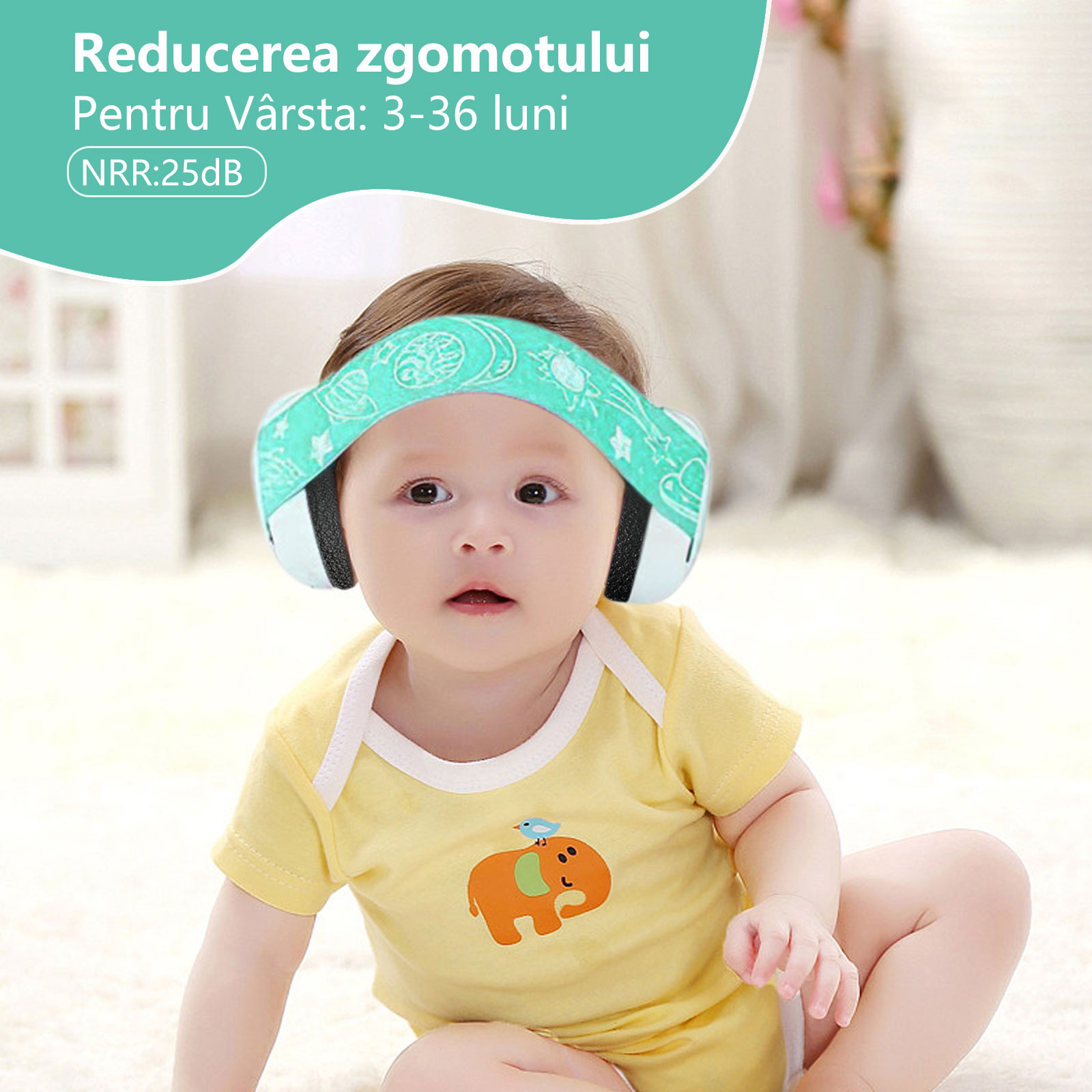 Casti antifonice pentru bebelusi, Nozibye®, Protectie auditiva ...