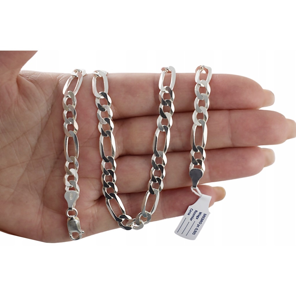 Lant barbati, Amor, Argint, 7 mm/50 cm, Argintiu - eMAG.ro