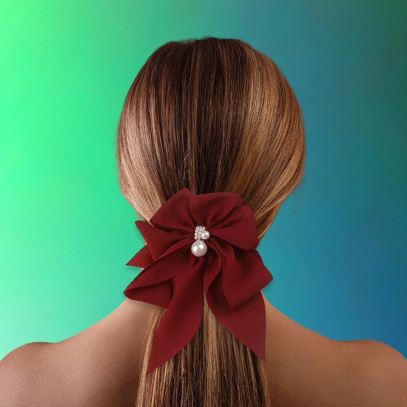 Clama de par, model elegant accesorizat cu funda supradimensionata si ...