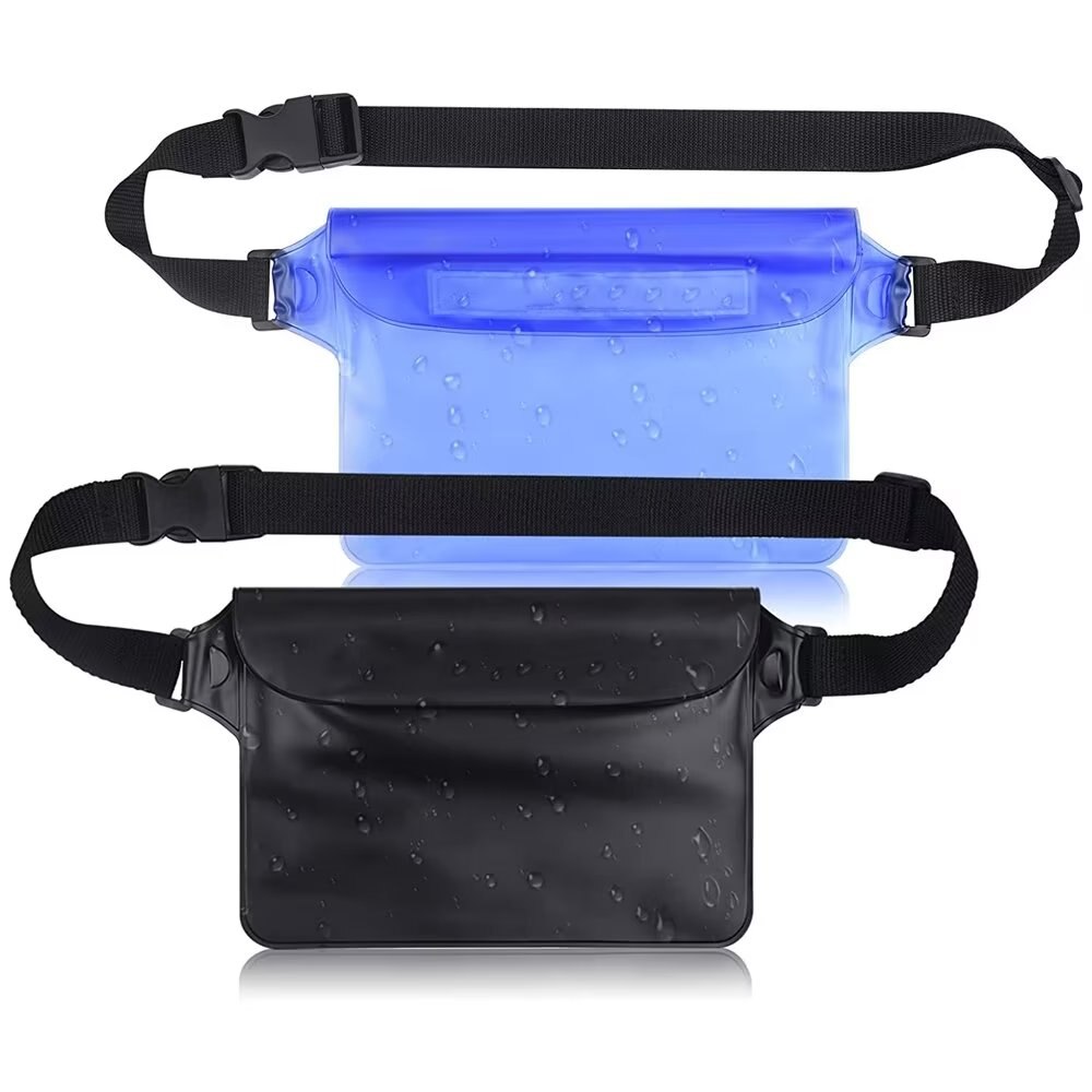 Set 2 borsete sport, PVC, Albastru/Negru - eMAG.ro