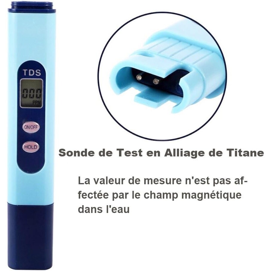 Tester duritate apa, Aliaj titan, Albastru - eMAG.ro
