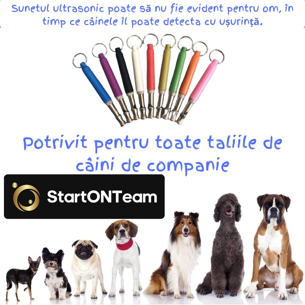 Fluier Antilatrat Caini StartONTeam™ cu Ultrasunete Dresaj, pentru ...