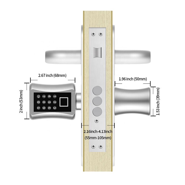 Интелигентна дръжка за врата, LOONATIQ, Smart, Cylinder, yala lock with ...