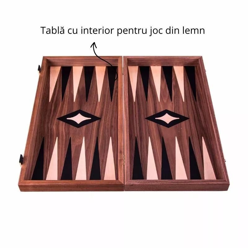Joc table, Manopoulos, American Backgammon, Nuc, 48x26cm - eMAG.ro