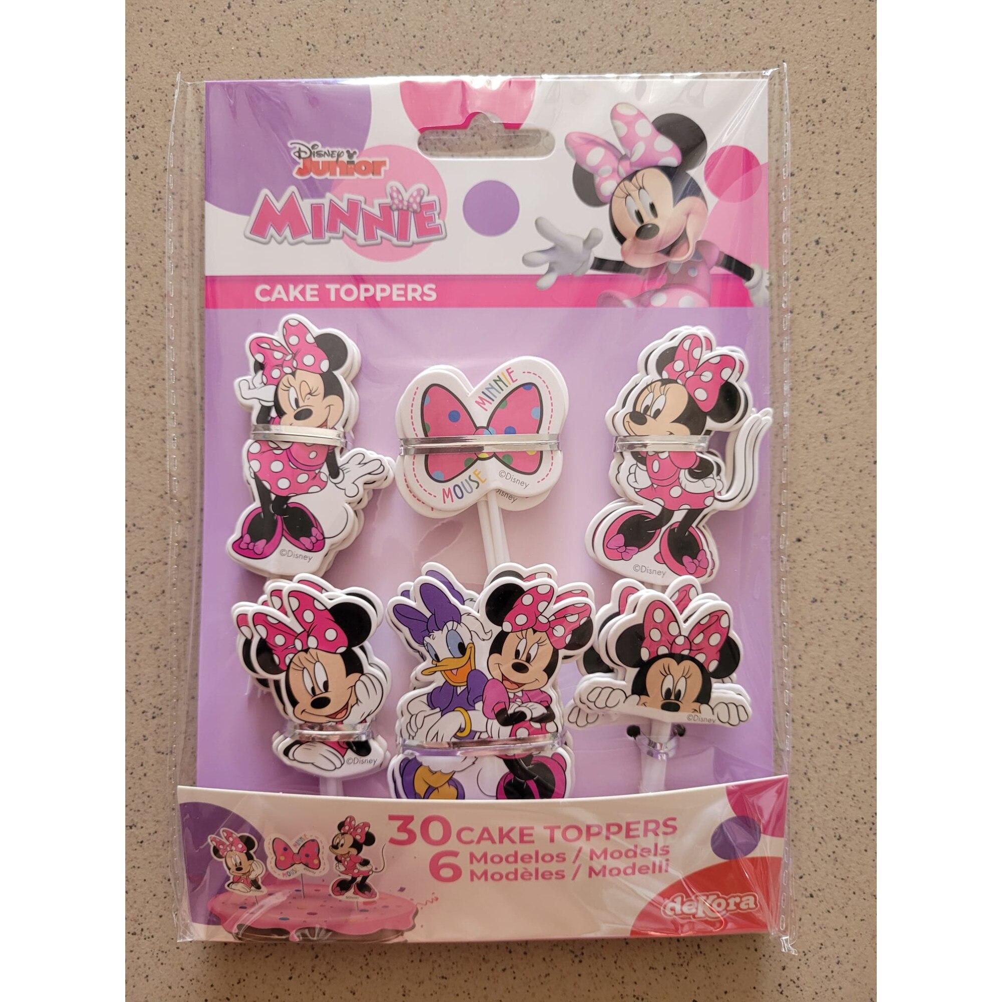 Set 6 modele decor hartie tort / briosa Minnie Mouse 30 buc - eMAG.ro