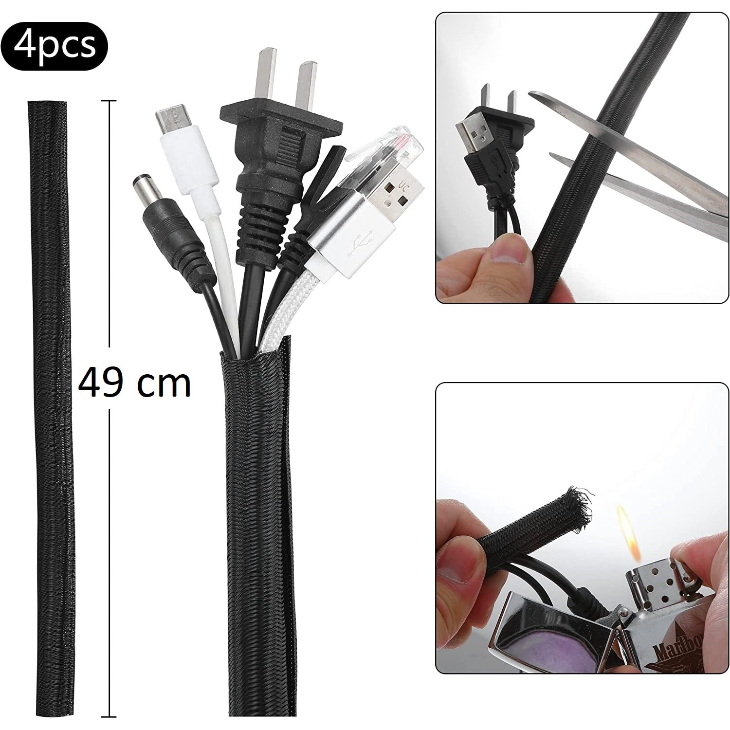 Un set de organizatoare de cablu, huse de mascare 173 buc - eMAG.ro