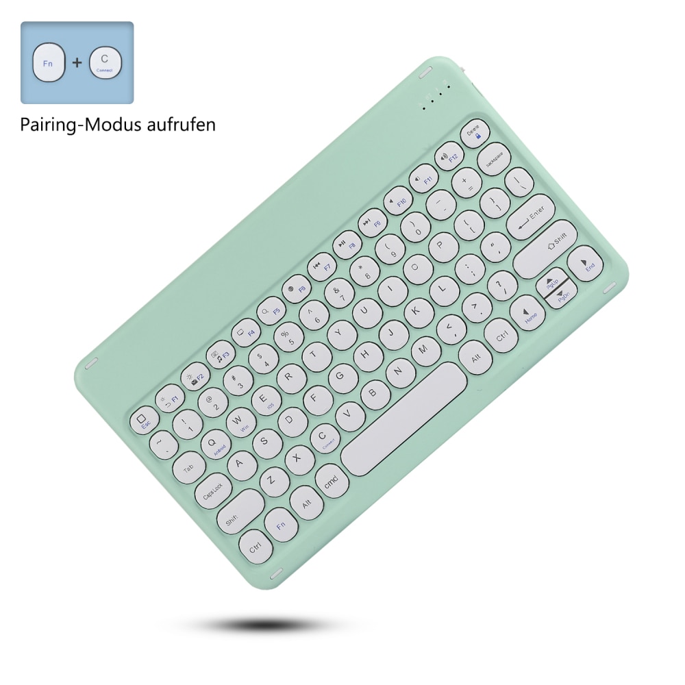 Set husa cu tastatura si mouse pentru iPad 9/8, Bluetooth, Verde - eMAG.ro
