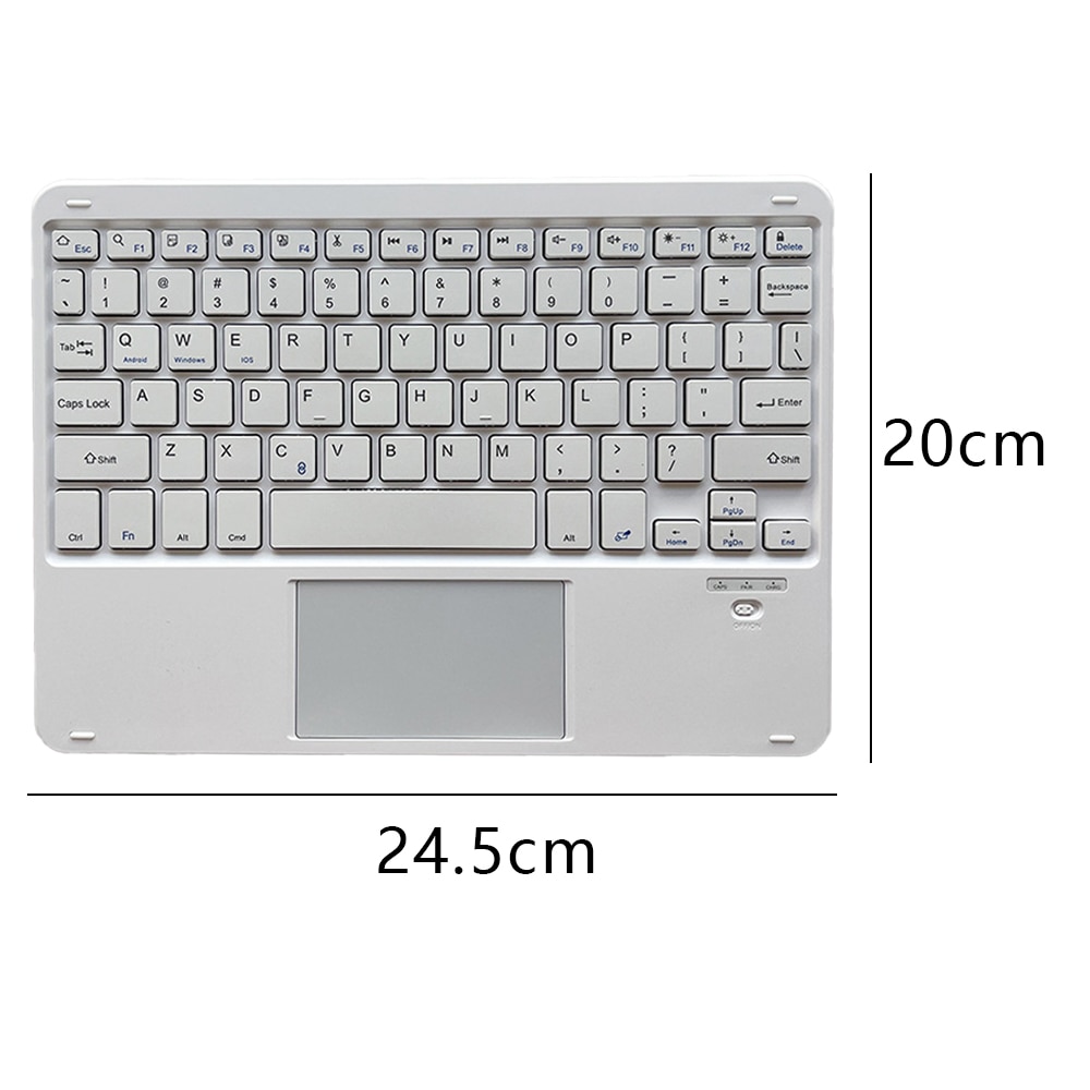 Tastatura wireless cu touchpad, Bluetooth, Alb - eMAG.ro