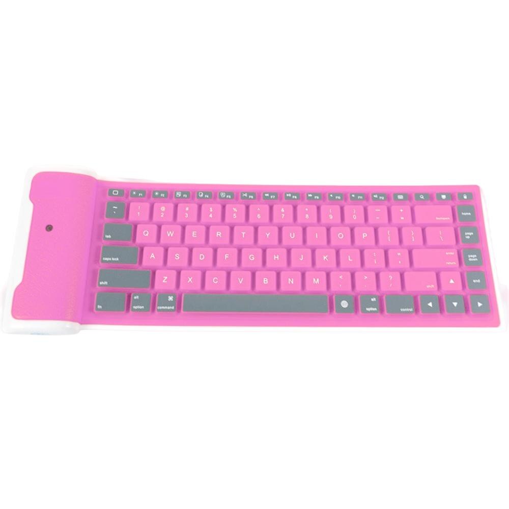 Tastatura pliabila, Silicon, Bluetooth, Roz - eMAG.ro