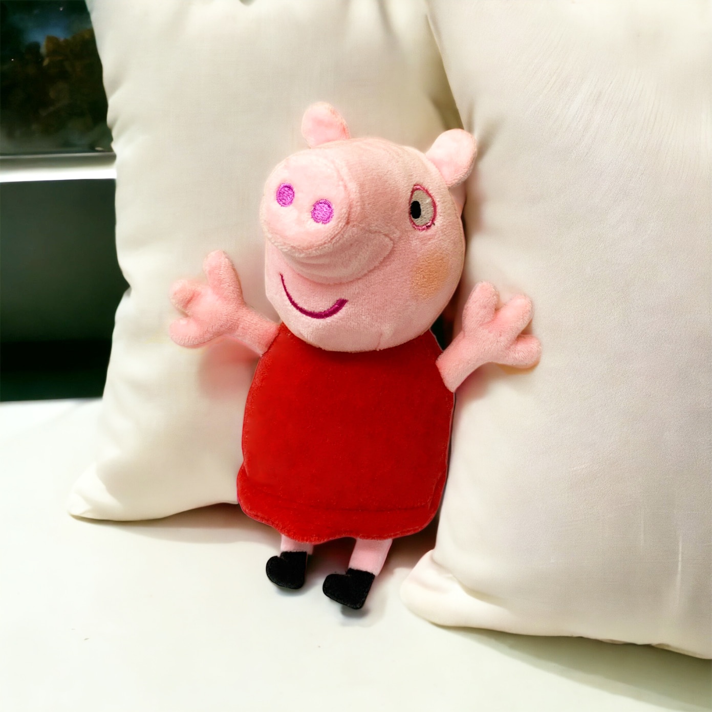 Jucarie de plus, PeppaPig, Porcusor, 19cm, Roz, 3+ - eMAG.ro