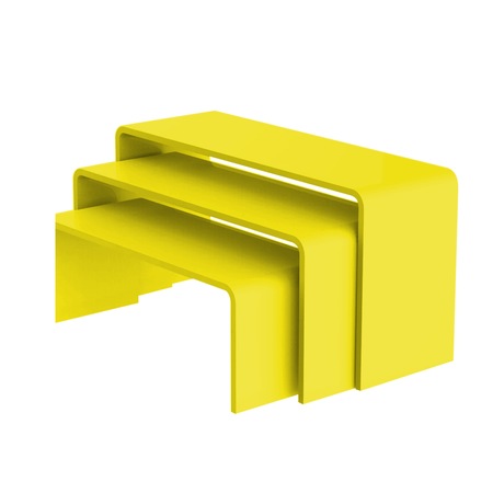 Set 3 standuri, plexiglas, stiplex, forma U, Galben - eMAG.ro