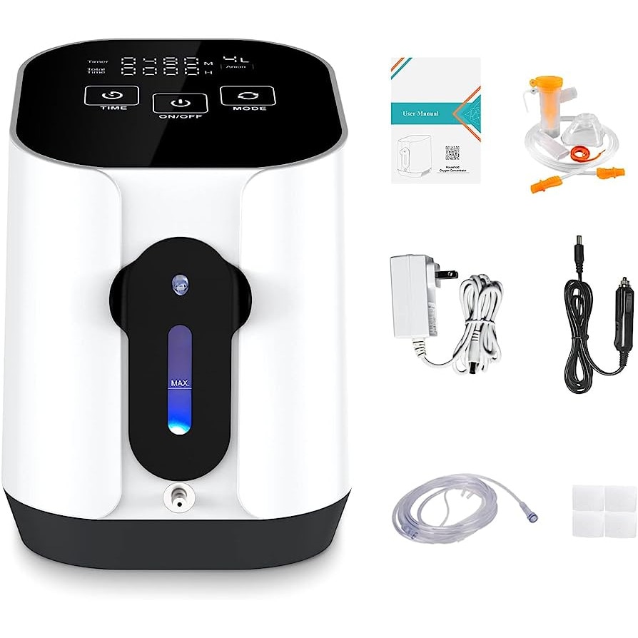 Concentrator de oxigen reglabil 1-4 L/min portabil cu functie de ...