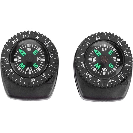 Set 2 busole, Plastic, 3.2 x 2.6 cm, Negru - eMAG.ro