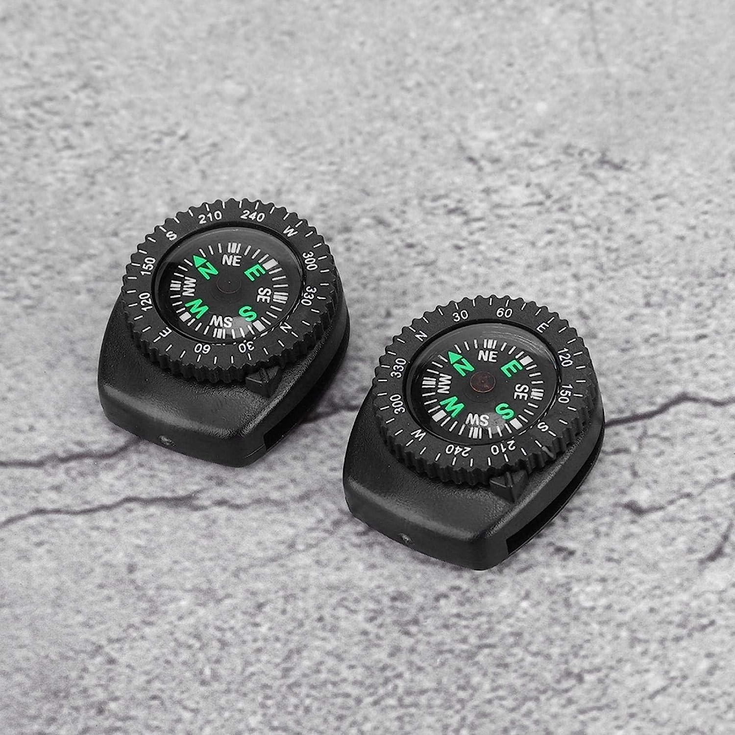 Set 2 busole, Plastic, 3.2 x 2.6 cm, Negru - eMAG.ro