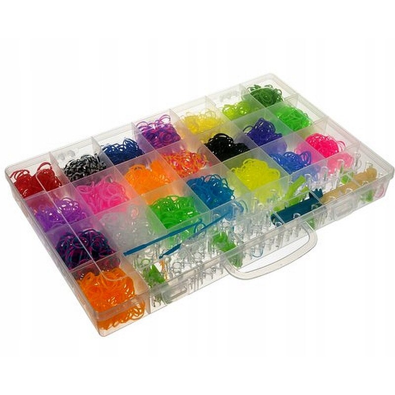 Set de creatie bratari cu 4400 elastice, Zola®, accesorii incluse ...