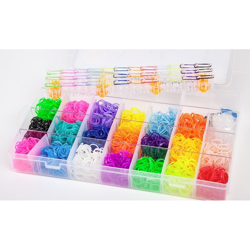 Set de creatie bratari cu 4400 elastice, Zola®, accesorii incluse ...