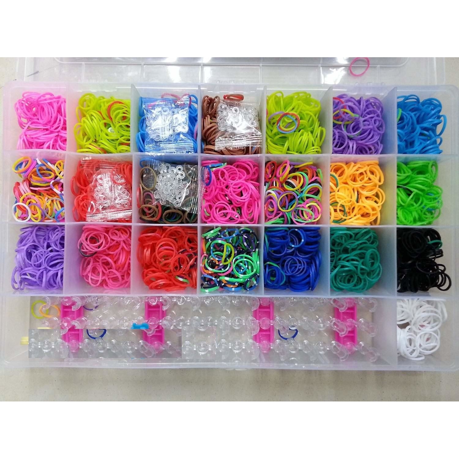 Set de creatie bratari cu 4400 elastice, Zola®, accesorii incluse ...