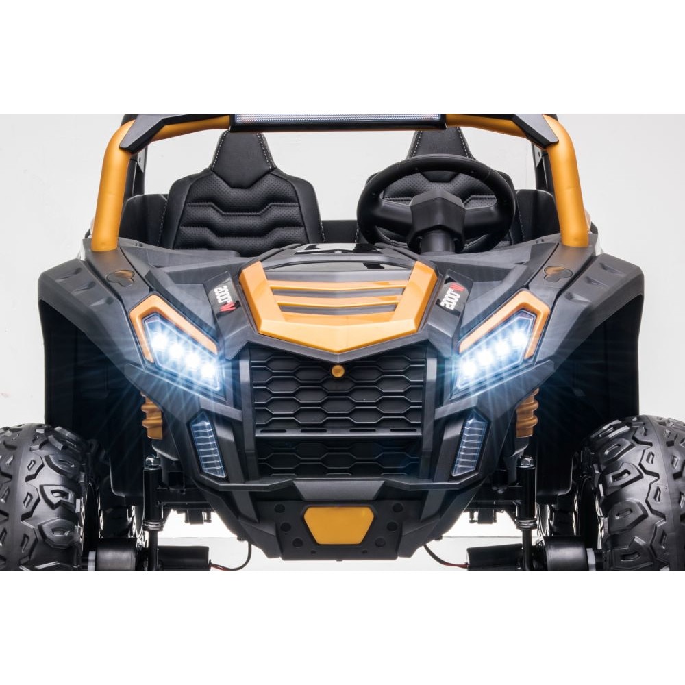 Buggy, KicsiKocsiBolt, 24V, 200W, Negru/Galben - eMAG.ro