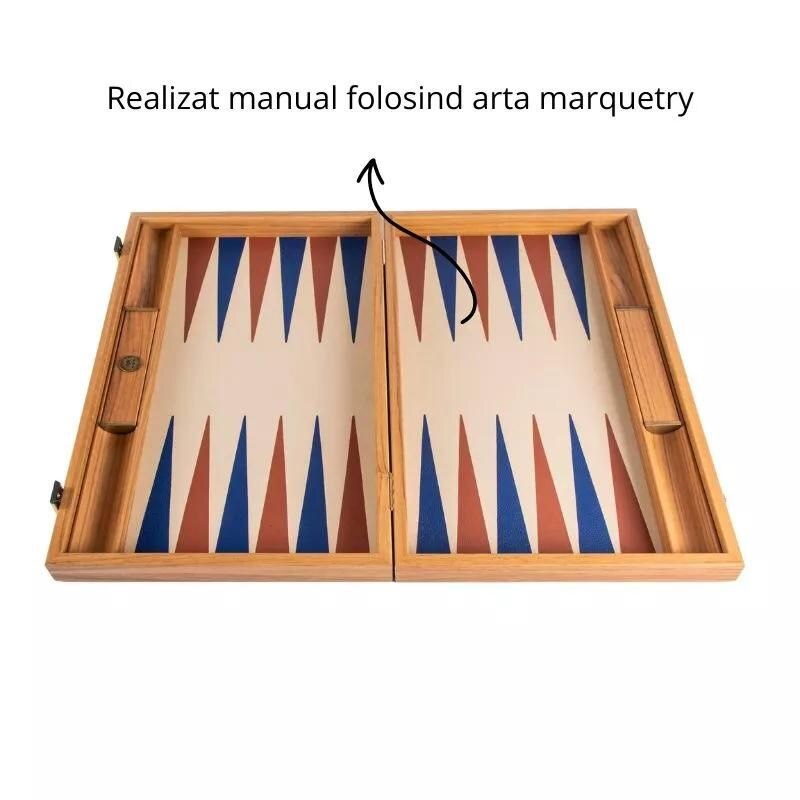 Joc table, Manopoulos, backgammon, Design Champagne Beige, 48x30cm ...