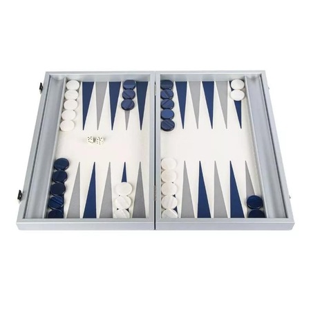 Joc table, Manopoulos, backgammon, Design Navy Blue, 48x30cm - eMAG.ro