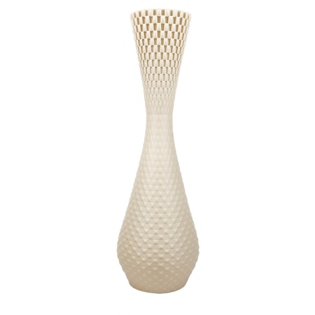 Vaza ornamentala Tagwerk Flechtwerk, 3D Print, 50 cm inaltime, bej ...