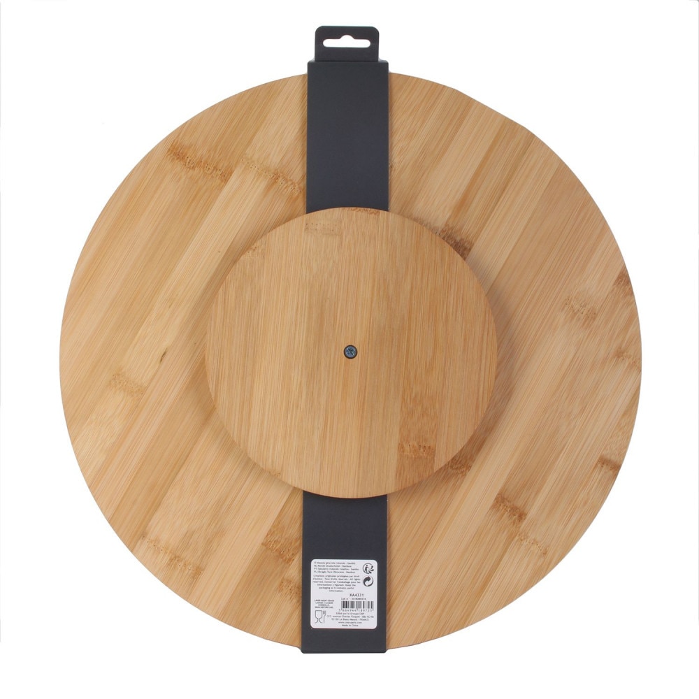 Platou rotativ, rotund, din bambus, modern, 35 cm - eMAG.ro
