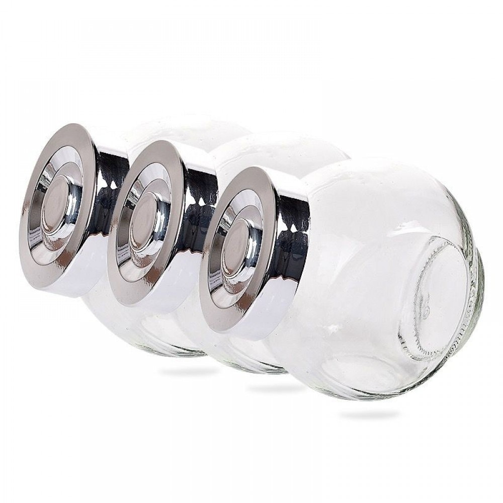 Set 3 borcane sticla pentru condimente, 185 ml - eMAG.ro