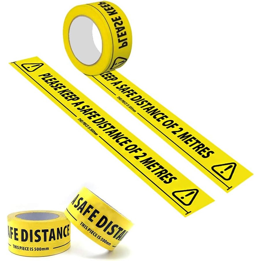 Set 2 role de banda pentru distantare sociala, Polietilena, 48mmx33m ...