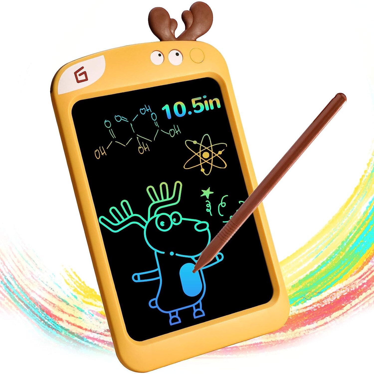 Tableta de desenat pentru copii, LCD, 10.5 inchi, Galben - eMAG.ro