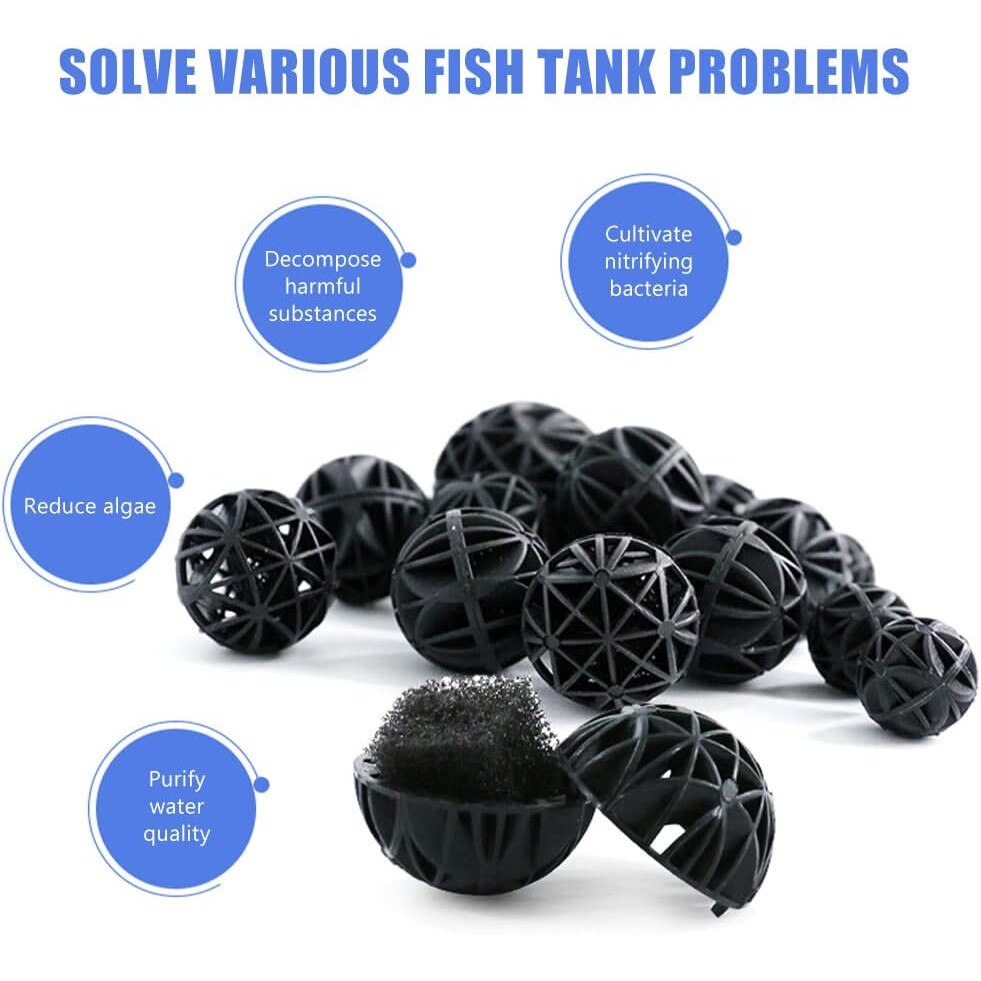 Set 50 Filtrare pentru acvariu, Plastic, 16mm, Negru - eMAG.ro