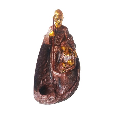 Statueta decorativa, Sf Maria cu Moise si pruncul, Maro, 19 cm ...