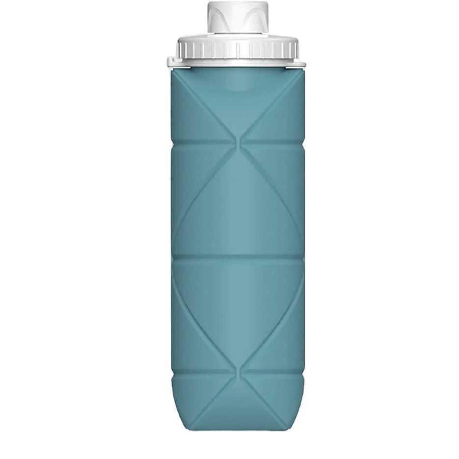 Sticle de apa pliabila, Silicon, Verde/Alb, 600ml - eMAG.ro