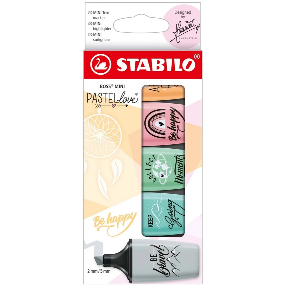 Textmarker Stabilo Boss mini Pastellove, 5 culori / set - eMAG.ro