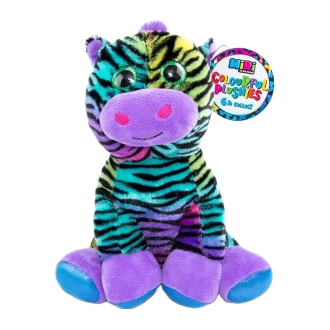 Jucarie de plus Zebra colorata, Miri to be loved, 27cm - eMAG.ro