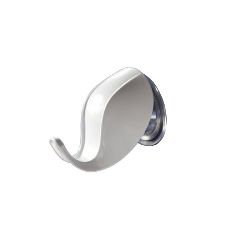 Set 2 carlige, cu ventuza, pentru haine si prosoape, alb, 7,1x9,1x7,3 ...