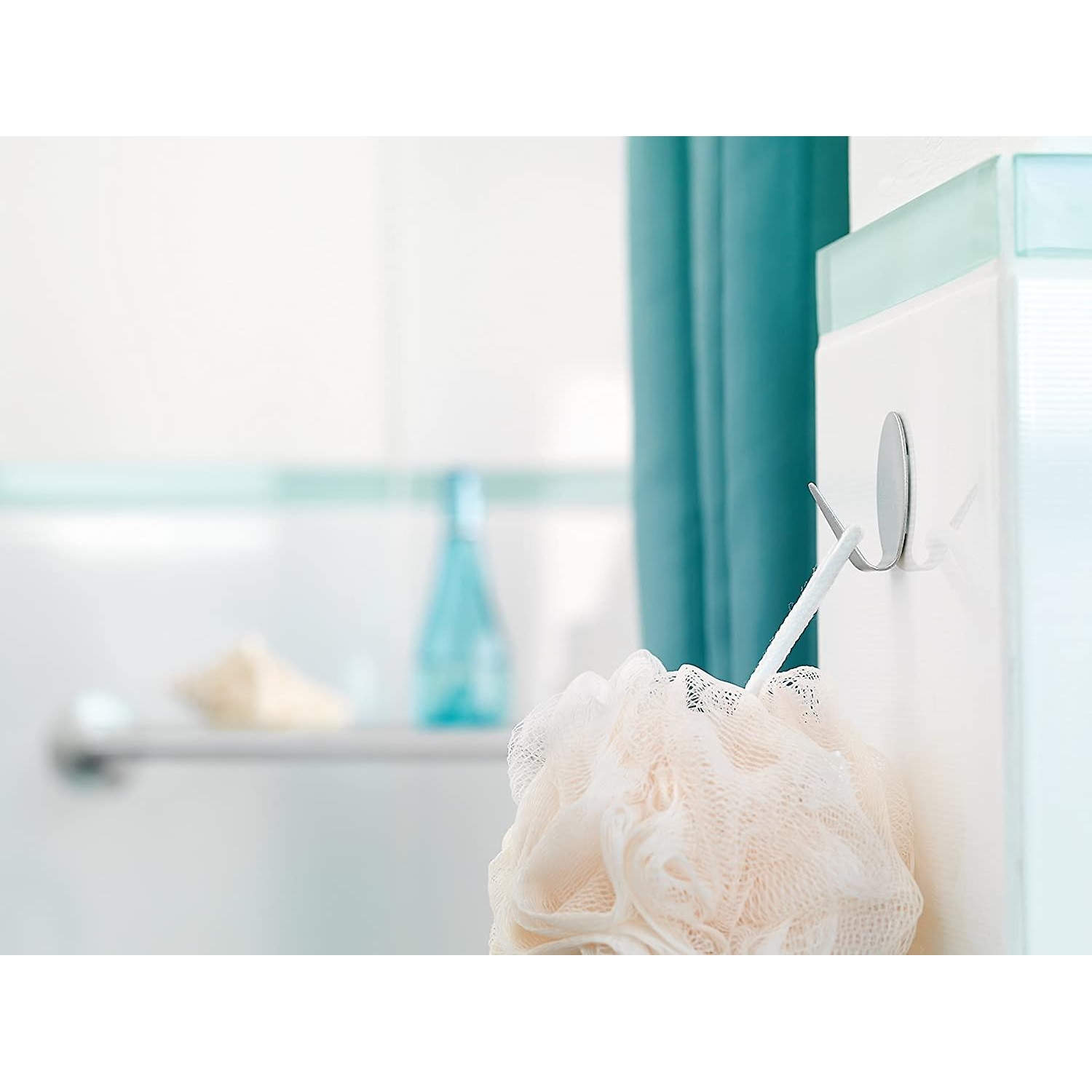 Set 4 cuiere de baie autoadezive, pentru organizare practica si moderna ...