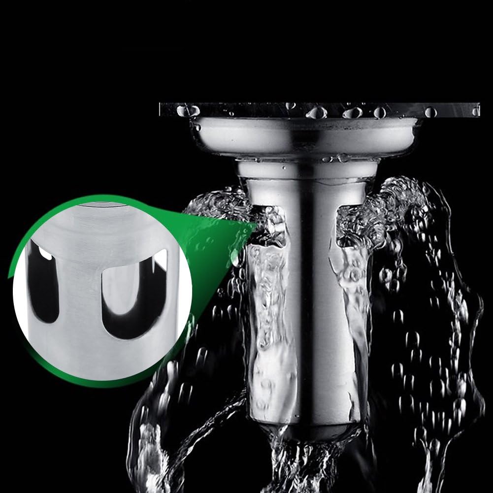 Scurgere pentru podea de dus, Otel, 10x10.3CM, Argintiu - eMAG.ro