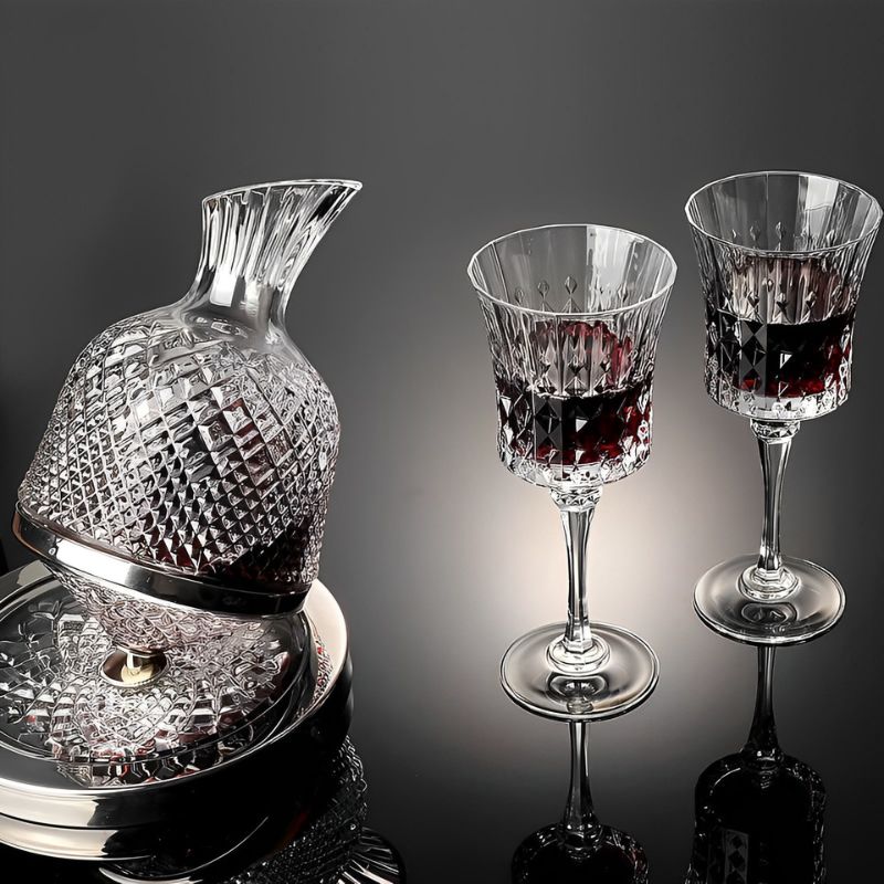 Set Decantor de vin Rotativ, MindBlower, ergonomic, imprimeu modern ...
