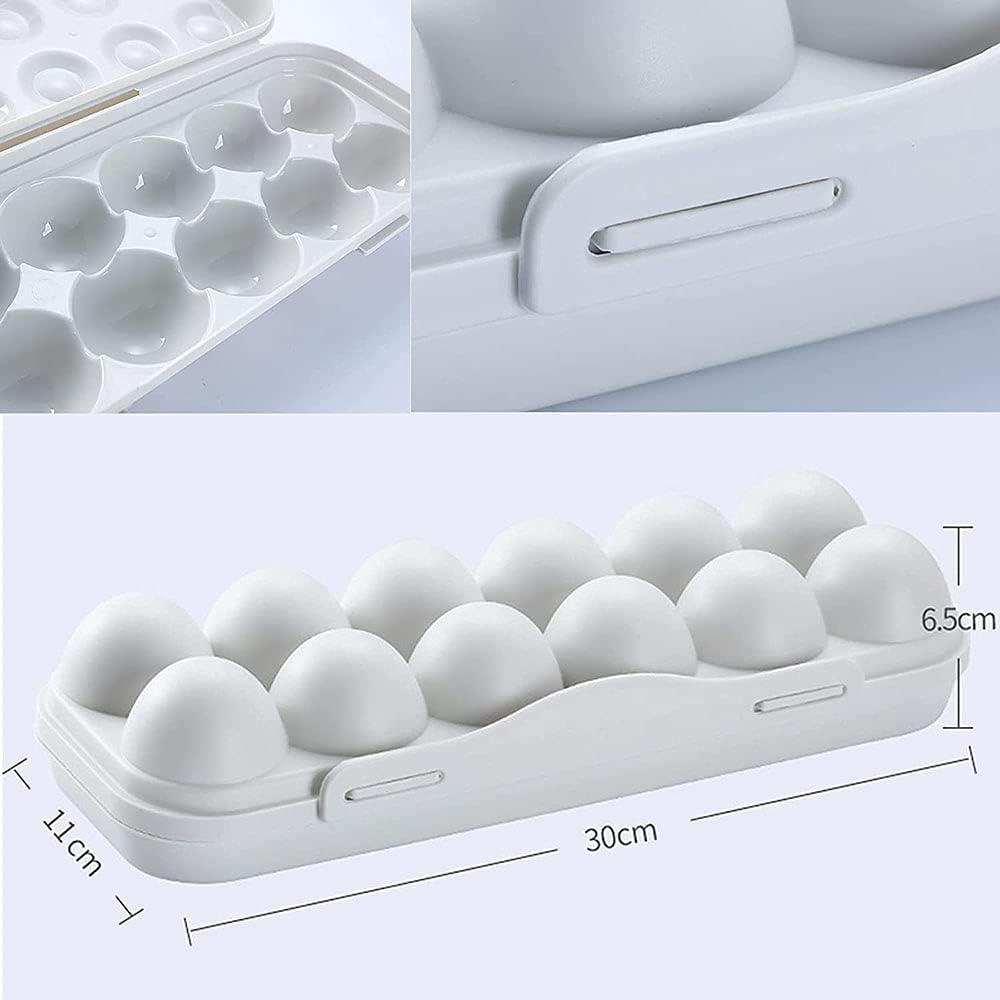 Set 2 cofraje oua, Plastic, 12 oua/cofraj, 30 x 11 x 6.5 cm, Gri - eMAG.ro