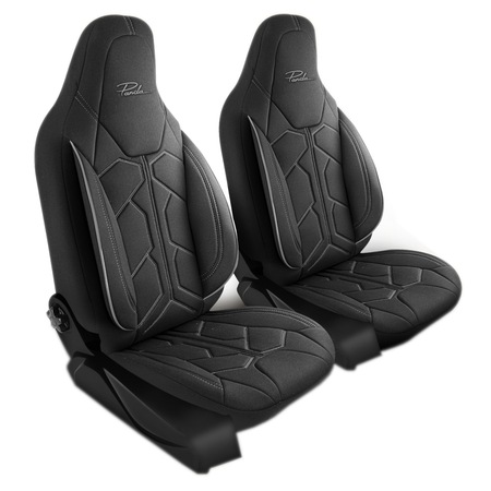 Huse auto frontale universale, Panda, Piele ecologica, Gri, Universal ...